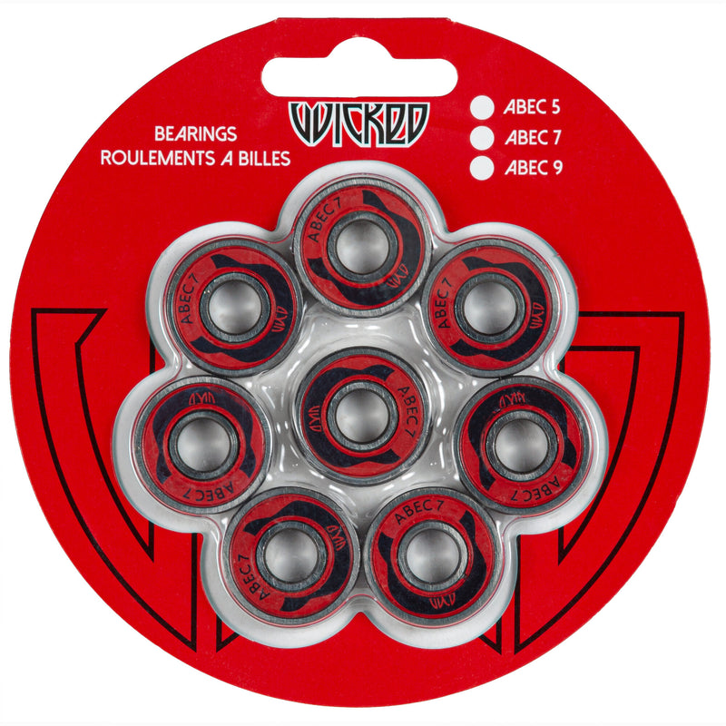ABEC 7 FS, 8-pack - Wicked - Inline Skating Bearings