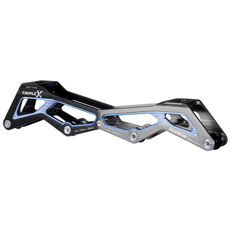 Triple X5 11.0/4x90 Black Blue, 195 - Powerslide - Racing Inline Frames