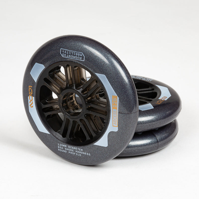 Access 125 Dark Grey 3-pack - IQON - Aggressive Inline Skate Wheels