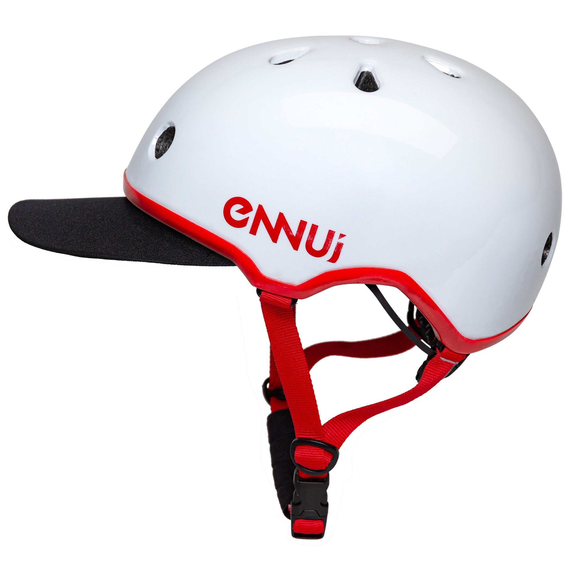 Elite White Red Shiny (include removable peak) – Powerslide